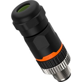 Can be assembled in the field: M12 data connector with screw connection ...