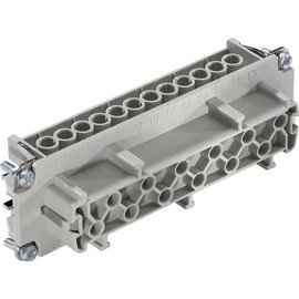 24-pos. insert for rectangular connector, screw connection